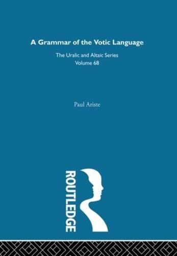 A Grammar of the Votic Language: Ariste, Paul: 9780700708680: Amazon ...