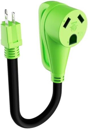 Amazon.com: RV Adapter Plug 30 Amp to 15 Amp 110 Volt Cord with Grip ...