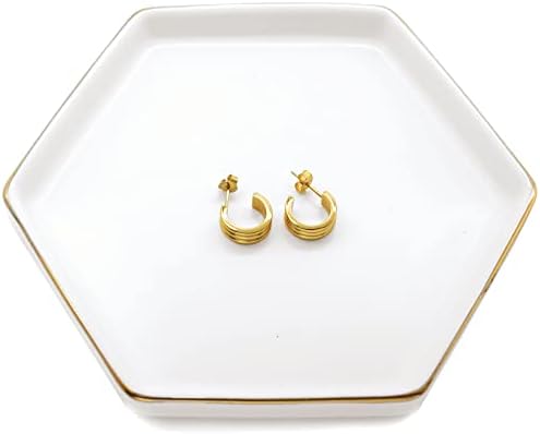 Amazon.com: 4.7 inch Ceramic Jewelry Dish Tray, Small Ring Holder Dish ...