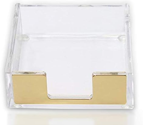 Amazon.com : Buqoo Acrylic Sticky Notes Pad Holder Desk Organizer 3.5x3 ...