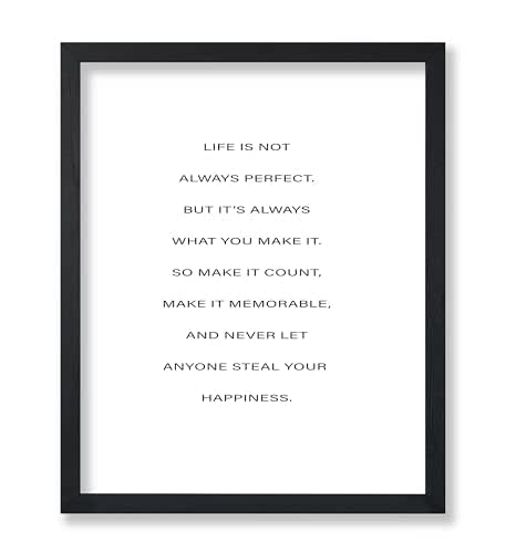 Amazon.com: Monem Art Life Is Not Always Perfect Poster - Motivational ...