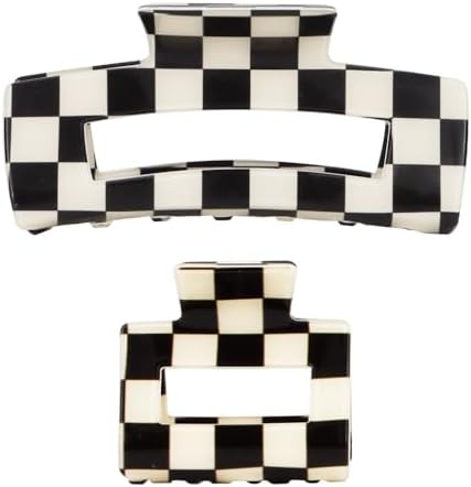 Amazon.com : Chess Board Hair Clips for Women Cute Checker Claw Clip ...
