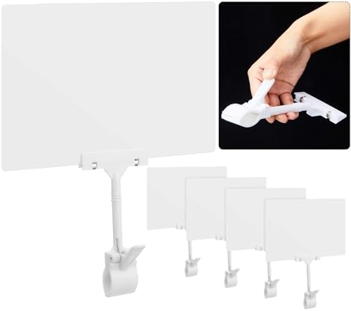 Amazon.com: Mlici Sign Clips Merchandise Sign, Plastic Adjustable Clip ...