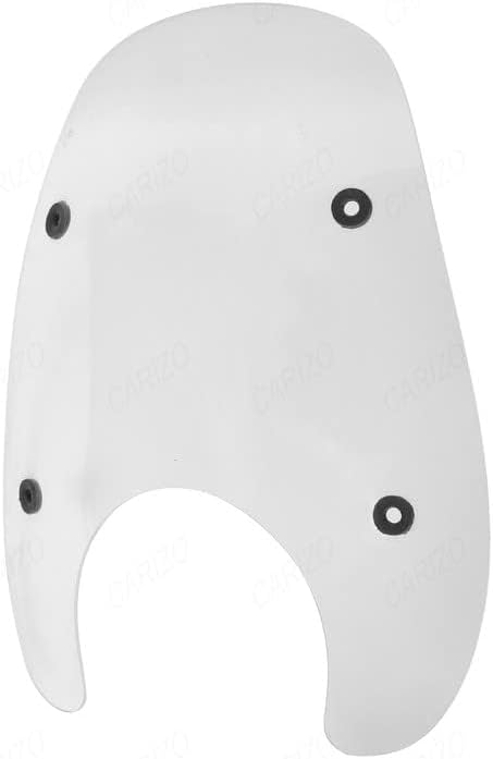 CARIZO Bike Fiber Glass Front Windshield (Big) White for Bajaj Avenger ...