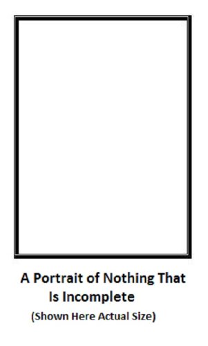 A Portrait of Nothing That Is Incomplete (Shown Here Actual Size) eBook ...