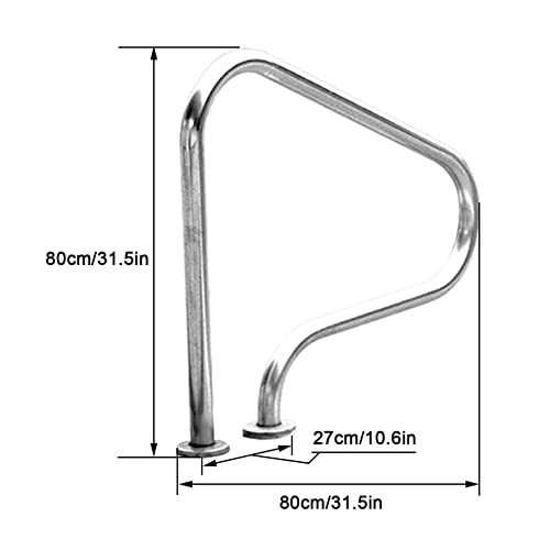 CIRCIR Swimming Pool Safety Handrail Kit Swimming Pool Hand Grab Rail ...