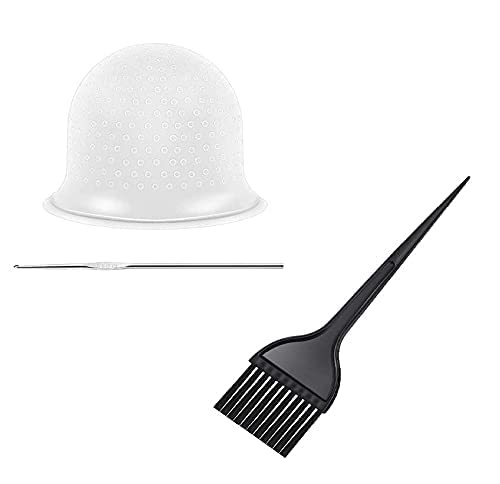 Buy Rlanos Silicone Reusable Hair Colouring Bleaching Cap with Hook-9 ...