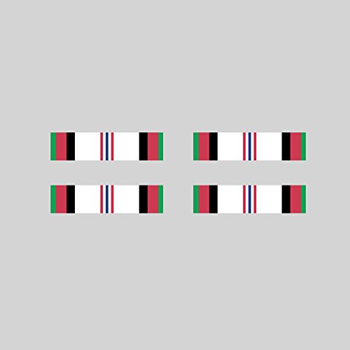 Four Pack 4 Inch ACM Afghanistan Campaign Ribbon Sticker FA Graphix ...