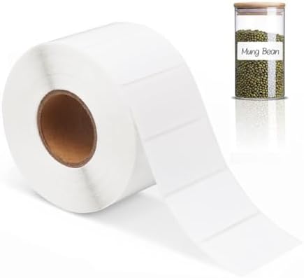 Plain white sticky labels, 800 pcs Blank Thermal Label Stickers Self ...