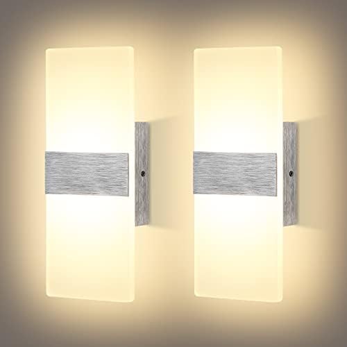 Lightess Modern LED Wall Sconce Dimmable 12W Up Down Wall Light for ...