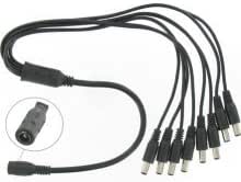Amazon.com : 2.1mm 12VDC CCTV Camera Power Splitter 1 Female to 8 Male ...