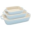 Amazon.com: Staub Ceramic 3-pc Rectangular Baking Dish Set - Macaron ...