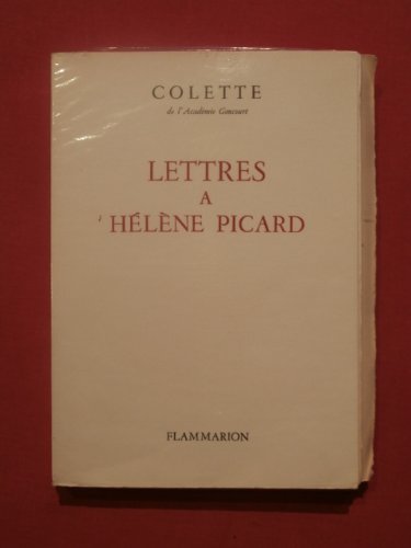 Amazon.com: Lettres a Helene Picard: 3665375038347: Colette: Books