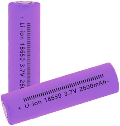 Svenirven 18650 Battery 2 Packs 3.7V 2600mAh 18650 Flat top 18650 ...