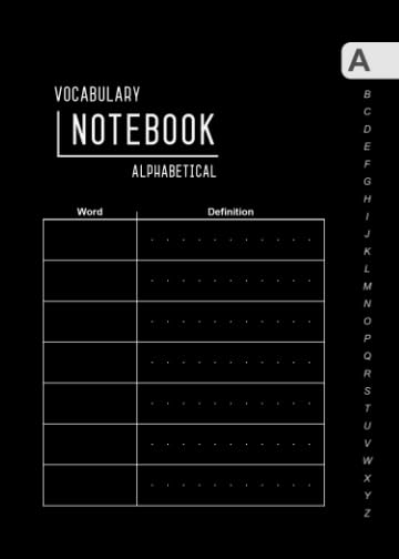 Amazon.com: Vocabulary Notebook Alphabetical: 5x7 Small Notebook 2 ...