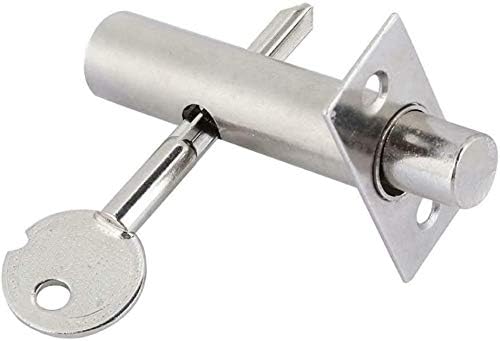 1 Pcs Security Door Bolts Thumb Turn Key Sets with Strong Bolt Rack ...