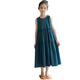 ・ブランド:DiiFoky・ファッションと清楚感を満載して、エレガントな子供ドレスの登場です！子供ドレス・ノースリーブのデザインと夏らしい涼しげなカラーで、夏を楽しむアクティブガールにぴったり。この夏、持っていて間違いなしの1枚。・背中には...