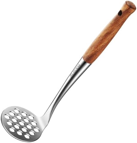 Avocado Masher Stainless Steel Small, Mini Potato Masher, Wooden Handle ...