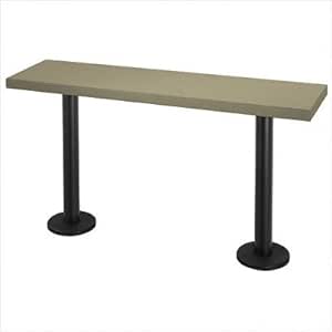 Amazon.com : Lenox Pedestal Bench - 3 Ft (2 Pedestals) Color: Gray ...