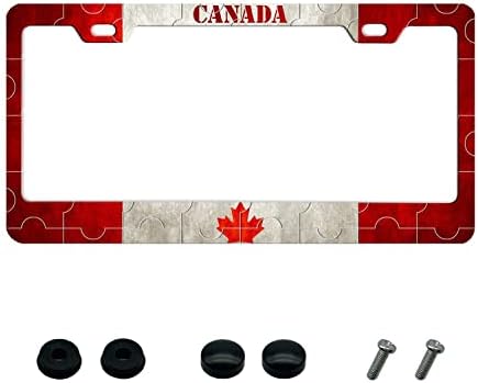 Dou_Fly Canada License Plate Flag Frame National 3 Automobile SUV ...
