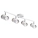 Modern Track Lighting 32 inch, Natural Wood Accent,4-Light Adjustable ...