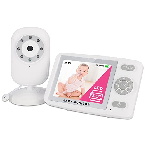 Baby Monitor with Camera and Audio 3.5” HD Screen Baby Monitor – 2 Way ...