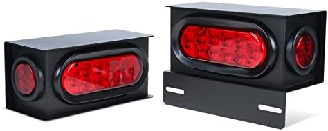 Amazon.com: Geeyae 2 Pack Steel Trailer Light Boxes, 6 Inch Oval Tail ...