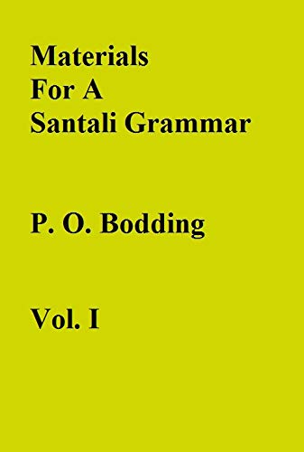 Gyan Publishing House Materials For A Santali Grammar 1st Vol. Mostly ...