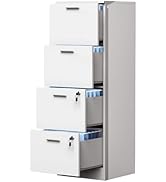 Amazon.com: YITAHOME 4 Drawer Office Chest File Cabinets with Lock, 15. ...