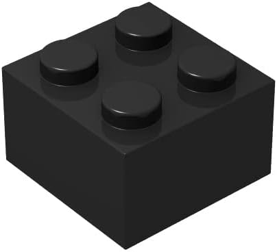 Amazon.com: Classic Brick Block Bulk, Black Bricks 2x2, Building Bricks ...