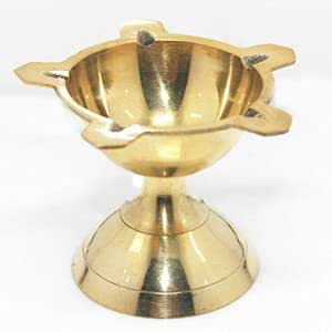 Buy Brass STAR DEEP/Traditional PUJA Diya/Pooja Oil LAMP/AKHAND DEEP ...