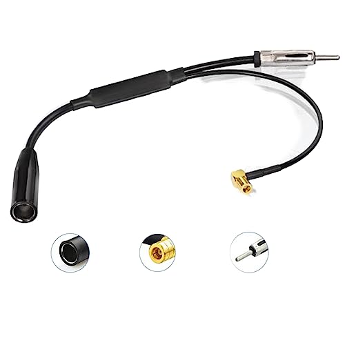 Imwell DAB Car Aerial Car Radio Antenna Splitter Din + SMB Connector FM ...