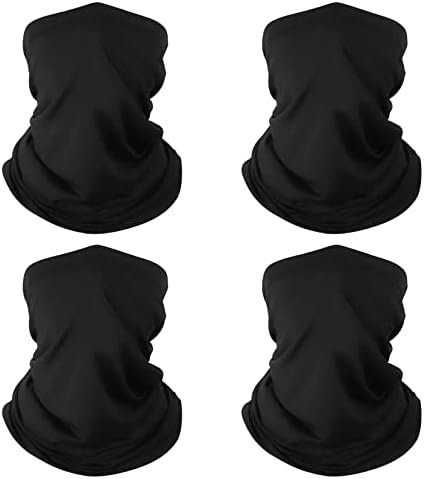 4 Pack Neck Gaiter Breathable Bandana Mask for Outdoor Protection ...