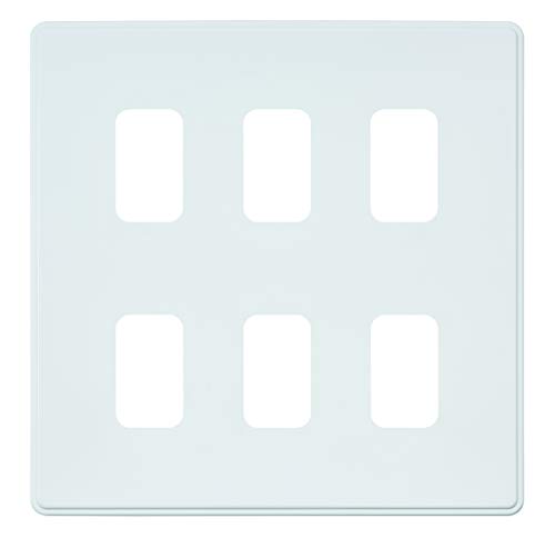 MK Dimensions 6 Module Grid White Synthetic Finish Frontplate – BigaMart