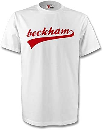 David Beckham England Signature Tee (White) : Amazon.fr: Mode