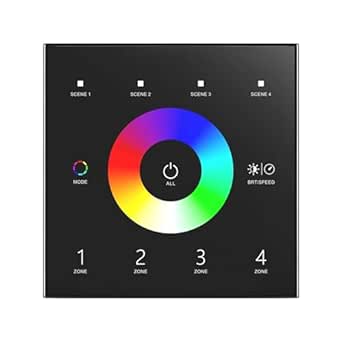 12-36V DMX 512 decoding Control Wall Switch Touch Panel RGBW Controller ...