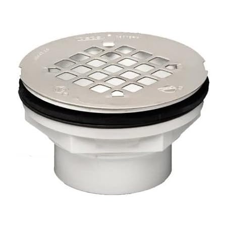 Oatey 2 in. 101 PNC PVC No-Calk Shower Drain with Stainless Steel ...