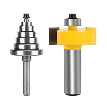 Yueqing Zhongji Rabbet Router Bit 1/2 Inch with 6 Bearings ...