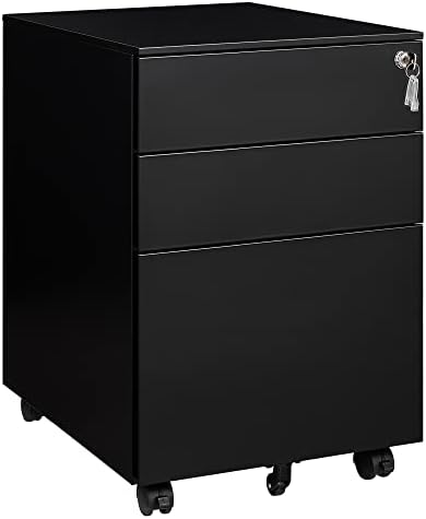 Amazon.co.jp: オフィスワゴン サイドワゴン 3段オールロック W390×D450×H600mm シリンダー錠 ブラック : 文房具・オフィス用品