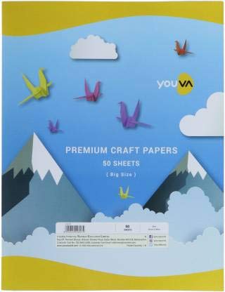 youva 22 x 28 cm Navneet Craft Paper 50 sheets per packet - Pack of 2 ...