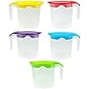 3 x Plastic 1 litre Jugs with Coloured Lid - Squash Water Fruit Juice ...