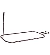 Amazon.com: Shower Curtain Rod Hoop Square Shape Bathroom Heavy Duty No ...