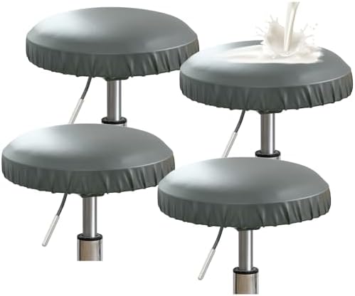 Amazon.com: Gollense Stool Covers Round, 4 Pack Waterproof Bar Stool ...