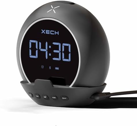 Buy Xech Digital Alarm Clock for Students & Heavy Sleepers Small Table ...
