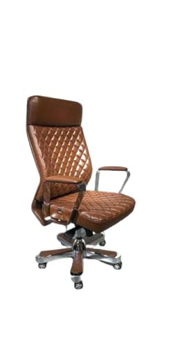 GURU CHAIRS Leather High Back Mesh Contemporary Office Chair with ...