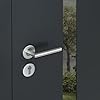 VDOMDOORS Front Exterior Prehung Steel Door/Cynex 6777 Black/Stainless ...