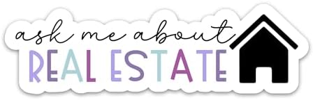 Amazon.com: TANGOGLAM Personalized Real Estate Agent Sticker, Vinyl ...