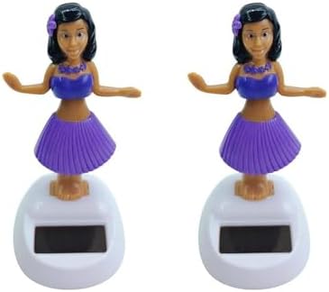 Amazon.com: Calsgkspray 2Pcs Purple Solar Powered Dancing Hula Girl ...