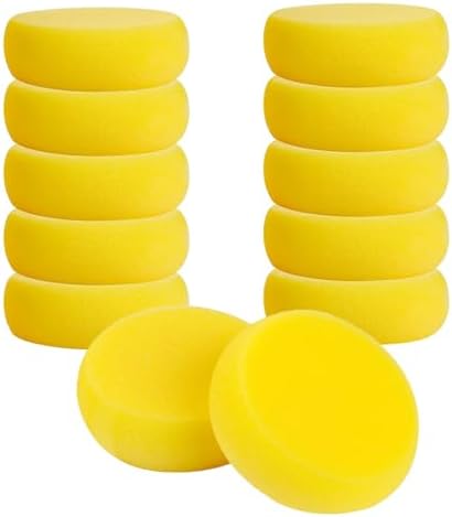12 Pcs Round Painting Sponges 2.87 Inch Yellow Artist Sponges ...