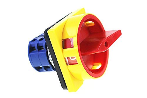 3NH® 690V 20A Padlock Rotary Cam Switch Off-On 2 Position 4 Poles 8 ...